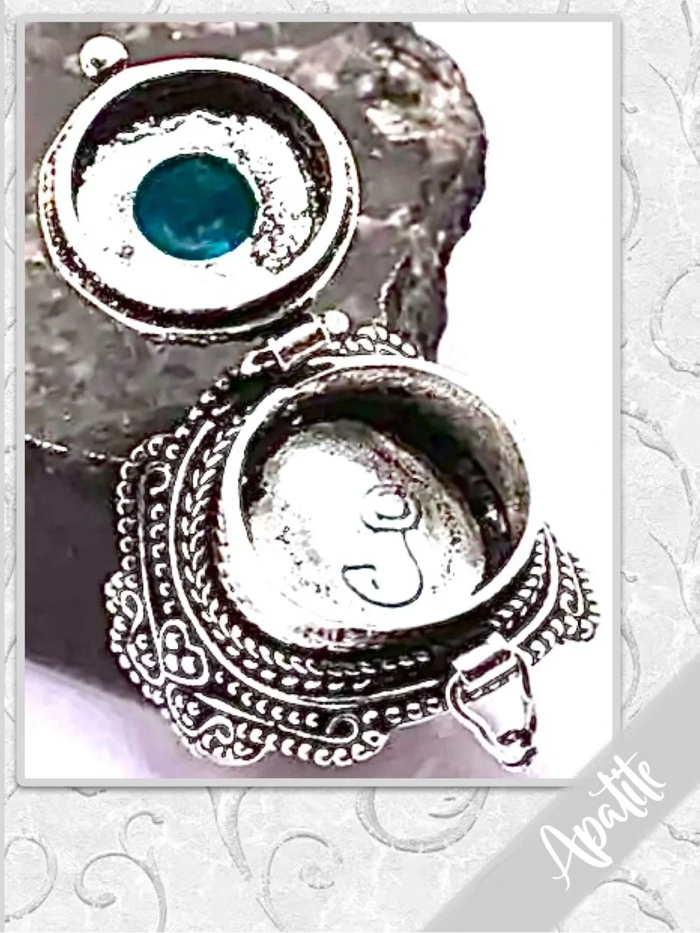Jewelry | Apatite Eclectic Silver Artisan Poison Ring Size 925 Teal ...
